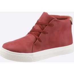 Schn&uuml;rschuh Heine, Damen, Gr. 41, rot, Synthetik, Schuhe Schn&uuml;rschuh
