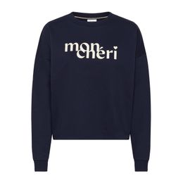 Sweatshirt Saint Tropez "Sweatshirt PegrinaSZ", Damen, Gr. M, blau (night sky), Obermaterial: 60% Baumwolle CO(Bio). 40% Polyester PES., Sweatshirts Sweatshirt