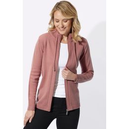 Strickjacke Classic Basics, Damen, Gr. 38, rosenholz, 100% Polyacryl, unifarben, Strickjacken Strickjacke