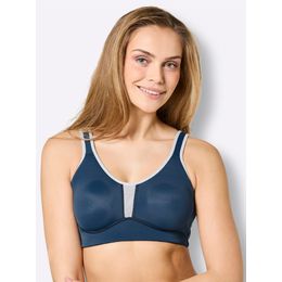 Sport-BH Viania, Damen, Gr. 100, Cup B, blau (marine), 47% Polyamid, 41% Polyester, 12% Elasthan, BHs Sport-BH Sportbekleidung