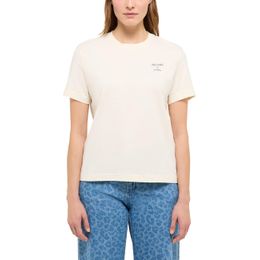 Kurzarmshirt Mustang "Damen Style Floris", Damen, Gr. S, sanftes wei&szlig;, Jersey, 100% Baumwolle, Rundhals, Shirts