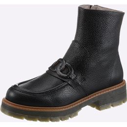Stiefelette Heine, Damen, Gr. 35, schwarz, Glattleder, Leder, Rindsleder, Schuhe Stiefelette