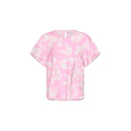 Langarmbluse Kaffe "Langarm-Bluse KAmarlo", Damen, Gr. 36, rosa (pink frosting chalk leafs), Obermaterial: 87% Viskose LENZING ECOVERO CV LenzEcov. 13% Nylon NY., Blusen