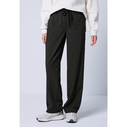 Stoffhose STREET ONE STUDIO, Damen, Gr. 34, L&auml;nge 30, anthrazit melange, Stoff, 63% Polyester, 34% Viskose, 3% Elasthan, unifarben, comfort fit lang, Hosen Stoffhose, Middle Waist