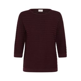 Strickpullover Kaffe "Strickpullover KAbirma", Damen, Gr. L, rot (fudge cc.), Obermaterial: 60% Viskose CV. 40% Baumwolle CO., Pullover Strickpullover