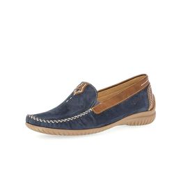 Mokassin Gabor "Mokassin", Damen, Gr. 38, blau, Schuhe Mokassin