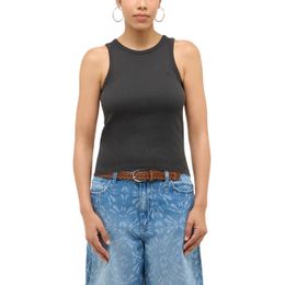 Kurzarmshirt Mustang "Damen Style Adena", Damen, Gr. L, schwarz, Strick, 100% Baumwolle, Rundhals, Shirts