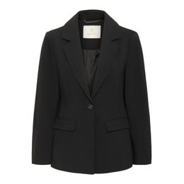 Blusenblazer Kaffe "Blazer KAhella", Damen, Gr. 38, schwarz (schwarz deep), Obermaterial: 83% Polyester PES. 14% Viskose CV. 3% Elasthan EL., Blazer Blusenblazer