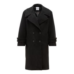 Langmantel RICANO "Mantel Silvana", Damen, Gr. L, schwarz, Obermaterial: 100% Polyester PES. Futter: 100% Polyester PES., normal, V-Ausschnitt, M&auml;ntel, Handgefertigt, Made in Italy