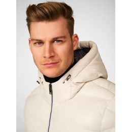 Steppjacke RICANO "Steppjacke Sean", Herren, Gr. L, beige (wei&szlig;), Obermaterial: 100% Lammnappaleder LANA. Futter: 100% Polyester PES., normal, Rundhals, Jacken Steppjacke, Handgefertigt aus echtem Leder