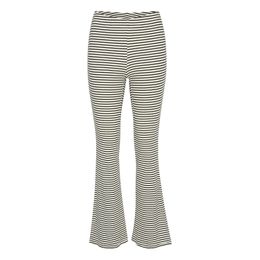 Stoffhose Culture "Casual Hose CUtea", Damen, Gr. L, N-Gr, beige (spring gardenia, schwarz stripe), Obermaterial: 95% Baumwolle CO. 5% Elasthan EL., Hosen Stoffhose