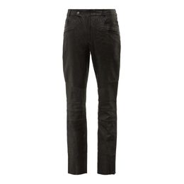 Lederhose RICANO "Lederhose Franklin 2", Herren, Gr. 30, L&auml;nge 34, schwarz, Obermaterial: 100% Ziegennappaleder GONA., schmal, Hosen, Handgefertigt aus echtem Leder