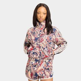Outdoorjacke adidas originals "ADIDAS LIBERTY LONDON FIREBIRD SATIN ORIGINALS", Damen, Gr. M, bunt (multicolor, night indigo), Obermaterial: 100% Polyester, Jacken Outdoorjacke