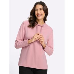 Sweatshirt Inspirationen, Damen, Gr. 40, rosa (hortensie), 50% Baumwolle, 50% Polyester, unifarben, Sweatshirts Sweatshirt