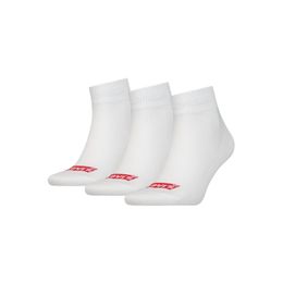 Levi's Kurzsocken LEVI'S "Socken Mid Cut Batwing Logo Recycled Cotton 3P 3er Pack", Herren, Gr. 39-42, wei&szlig;, Obermaterial: 73% Baumwolle CO. 22% Polyester PES. 3% Elasthan EL. 2% Polyamid PA., Socken