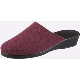 Pantoffel Casual Looks, Damen, Gr. 38, rot (bordeaux), Filz, Schuhe