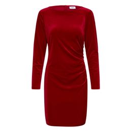 Midikleid Saint Tropez "Kleid MaryannSZ", Damen, Gr. M, N-Gr, rot (chinese rot), Obermaterial: 95% Polyester PES. 5% Elasthan EL., Kleider Midikleid