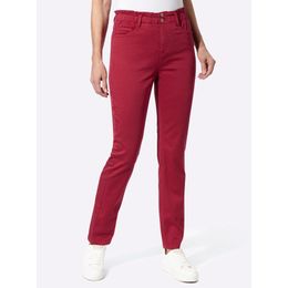 Bequeme Jeans Classic Basics, Damen, Gr. 38, Normalgr&ouml;&szlig;en, kirsche, 97% Baumwolle, 3% Elasthan, unifarben, lang, Jeans