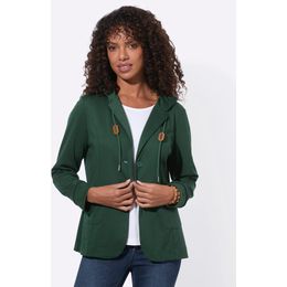 Shirtjacke Casual Looks "Shirtjacke", Damen, Gr. 40, moos, 76% Polyester, 20% Viskose, 4% Elasthan, unifarben, Shirts Shirtjacke
