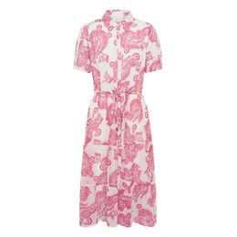 Midikleid Cream "Kleid CRSamira", Damen, Gr. 36, N-Gr, pink (fuchsia columbia paisley), Obermaterial: 100% Polyester PES., Kleider Midikleid