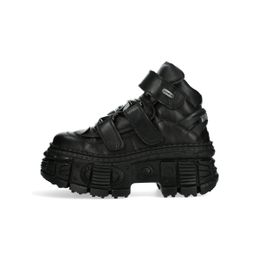 Sneaker New Rock "Plateau Sneaker M-WALL285-S2", Herren, Gr. 36, Normalschaft, schwarz, Obermaterial: 100% Rindnappaleder CNA., Schuhe Sneaker, Handgefertigt, Made in Spain
