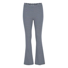 Stoffhose Culture "Casual Hose CUtea", Damen, Gr. L, N-Gr, blau (marineblaus, wei&szlig; stripe), Obermaterial: 95% Baumwolle CO. 5% Elasthan EL., Hosen Stoffhose