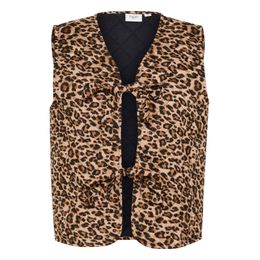 Anzugweste Saint Tropez "Weste EvittaSZ", Damen, Gr. M, schwarz reg leo, Obermaterial: 50% Viskose LENZING ECOVERO CV LenzEcov. 50% Viskose CV., Westen Anzugweste