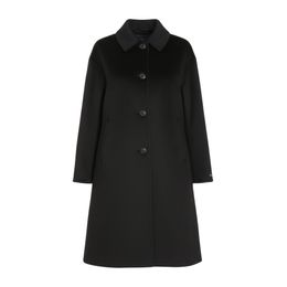 Wollmantel RICANO "Mantel Amalia", Damen, Gr. L, schwarz, Obermaterial: 50% Wolle WO. 50% Polyester PES., weit, Rundhals, M&auml;ntel
