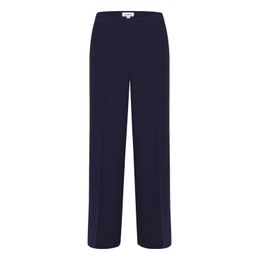 Stoffhose Soaked in Luxury "Casual Hose SLCewtona", Damen, Gr. L, N-Gr, blau (night sky), Obermaterial: 97% Polyester PES. 3% Elasthan EL., Hosen Stoffhose