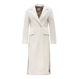 Langmantel RICANO "Mantel Grazia", Damen, Gr. S, wei&szlig;, Obermaterial: 100% Polyester PES. Futter: 100% Polyester PES., figurbetont, V-Ausschnitt, M&auml;ntel, Handgefertigt, Made in Italy