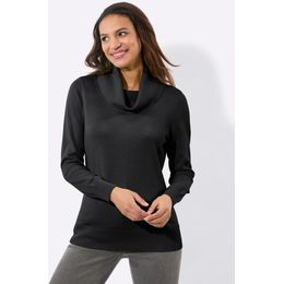 Rollkragenpullover Casual Looks "Rollkragen-Pullover", Damen, Gr. 52, schwarz, 100% Baumwolle, unifarben, Pullover Rollkragenpullover