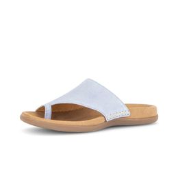 Zehentrenner Gabor "Zehentrenner", Damen, Gr. 37, blau, Schuhe Zehentrenner