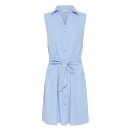 Midikleid Kaffe "Kleid KAgiga", Damen, Gr. 42, N-Gr, blau (windsurfer), Obermaterial: 52% Polyester PES. 48% Baumwolle CO., Kleider Midikleid