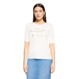 Kurzarmshirt Betty Barclay "Damen kurzarm", Damen, Gr. 38, patch creme, gelb, Jersey, Obermaterial: 95% Viskose, 5% Elasthan, Basic, tailliert normal, Rundhals, Shirts