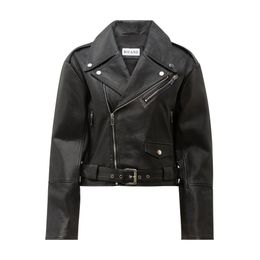 Bikerjacke RICANO "Lederjacke Hera", Damen, Gr. L, schwarz, Obermaterial: 100% Lammnappaleder LANA. Futter: 100% Polyester PES., normal, V-Ausschnitt, Jacken, Handgefertigt aus echtem Leder