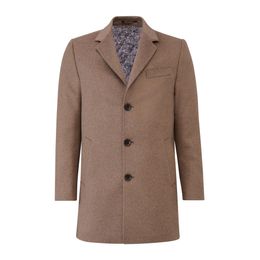 Kurzmantel RICANO "Mantel Allessandro", Herren, Gr. L, beige, braun, Obermaterial: 60% Wolle WO. 40% Polyester PES. Futter: 100% Polyester PES., schmal, V-Ausschnitt, M&auml;ntel Kurzmantel, Handgefertigt aus feinster Wolle
