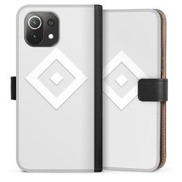 DeinDesign Xiaomi Mi 11 Lite 5G Handy Klapph&uuml;lle Handyh&uuml;lle aus Kunst Leder schwarz Flip Case Coat Of Arms Hamburger Sv Hsv Sideflip mit langer Lasche