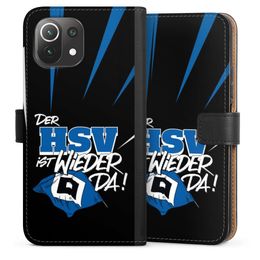 DeinDesign Xiaomi Mi 11 Lite 5G Handy Klapph&uuml;lle Handyh&uuml;lle aus Kunst Leder schwarz Flip Case Hsv Ascent Hamburger Sv Sideflip mit langer Lasche