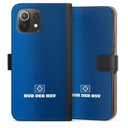 DeinDesign Xiaomi Mi 11 Lite 5G Handy Klapph&uuml;lle Handyh&uuml;lle aus Kunst Leder schwarz Flip Case Hsv Logo Official Licensed Product Sideflip mit langer Lasche
