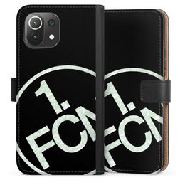 DeinDesign Xiaomi Mi 11 Lite 5G Handy Klapph&uuml;lle Handyh&uuml;lle aus Kunst Leder schwarz Flip Case 1. Fc N&uuml;rnberg 1. Fcn Logo Sideflip mit langer Lasche