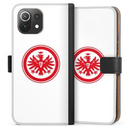 DeinDesign Xiaomi Mi 11 Lite 5G Handy Klapph&uuml;lle Handyh&uuml;lle aus Kunst Leder schwarz Flip Case Official Licensed Product Sge Eintracht Frankfurt Sideflip mit 
