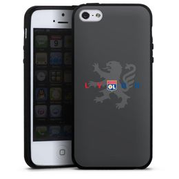 DeinDesign iPhone SE (2016-2019) Handy Silikon H&uuml;lle Case schwarz Handyh&uuml;lle Olympique Lyonnais Ol Olympique Lyon