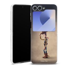 DeinDesign Galaxy Z Flip 7 FE Handy Hard Case Schutzh&uuml;lle transparent Smartphone Handy H&uuml;lle Disney Pixar Toy Story Woody Hard Case