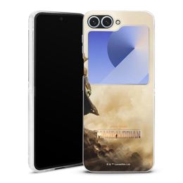 DeinDesign Galaxy Z Flip 6 Handy Hard Case Schutzh&uuml;lle transparent Smartphone Handy H&uuml;lle Official Licensed Product The Mandalorian Star Wars Hard Case