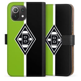DeinDesign Xiaomi Mi 11 Lite 5G Handy Klapph&uuml;lle Handyh&uuml;lle aus Kunst Leder schwarz Flip Case Gladbach Bundesliga Borussia M&ouml;nchengladbach Sideflip mit langer 