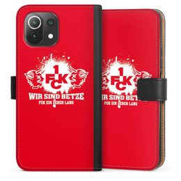 DeinDesign Xiaomi Mi 11 Lite 5G Handy Klapph&uuml;lle Handyh&uuml;lle aus Kunst Leder schwarz Flip Case 1. Fc Kaiserslautern Spruch Official Licensed Product Sideflip mit 