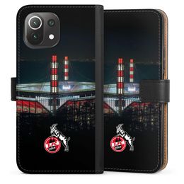 DeinDesign Xiaomi Mi 11 Lite 5G Handy Klapph&uuml;lle Handyh&uuml;lle aus Kunst Leder schwarz Flip Case Official Licensed Product Stadium 1. Fc K&ouml;ln Sideflip mit langer 