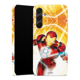DeinDesign Galaxy A55 5G Handy Premium Case Smartphone Handyh&uuml;lle Schutzh&uuml;lle matt Marvel Iron Man Fire Premium Case