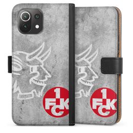 DeinDesign Xiaomi Mi 11 Lite 5G Handy Klapph&uuml;lle Handyh&uuml;lle aus Kunst Leder schwarz Flip Case 1. Fc Kaiserslautern Devil 1. Fck Sideflip mit langer Lasche