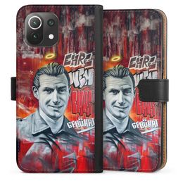 DeinDesign Xiaomi Mi 11 Lite 5G Handy Klapph&uuml;lle Handyh&uuml;lle aus Kunst Leder schwarz Flip Case 1. Fck 1. Fc Kaiserslautern Fritz Walter Sideflip mit langer Lasche